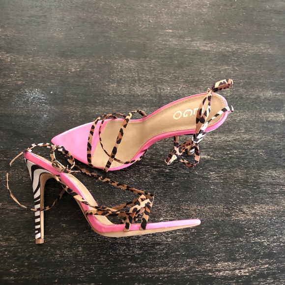 EGO | Shoes | Leopard Zebra And Pink Sandals By Ego | Poshmark